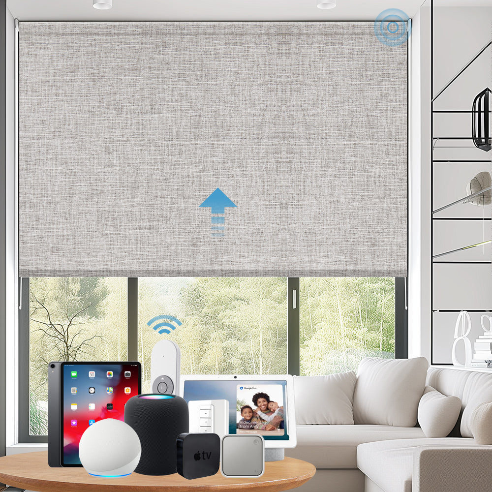 SmartWave Motorized Roller Shades 100% Blackout Essence