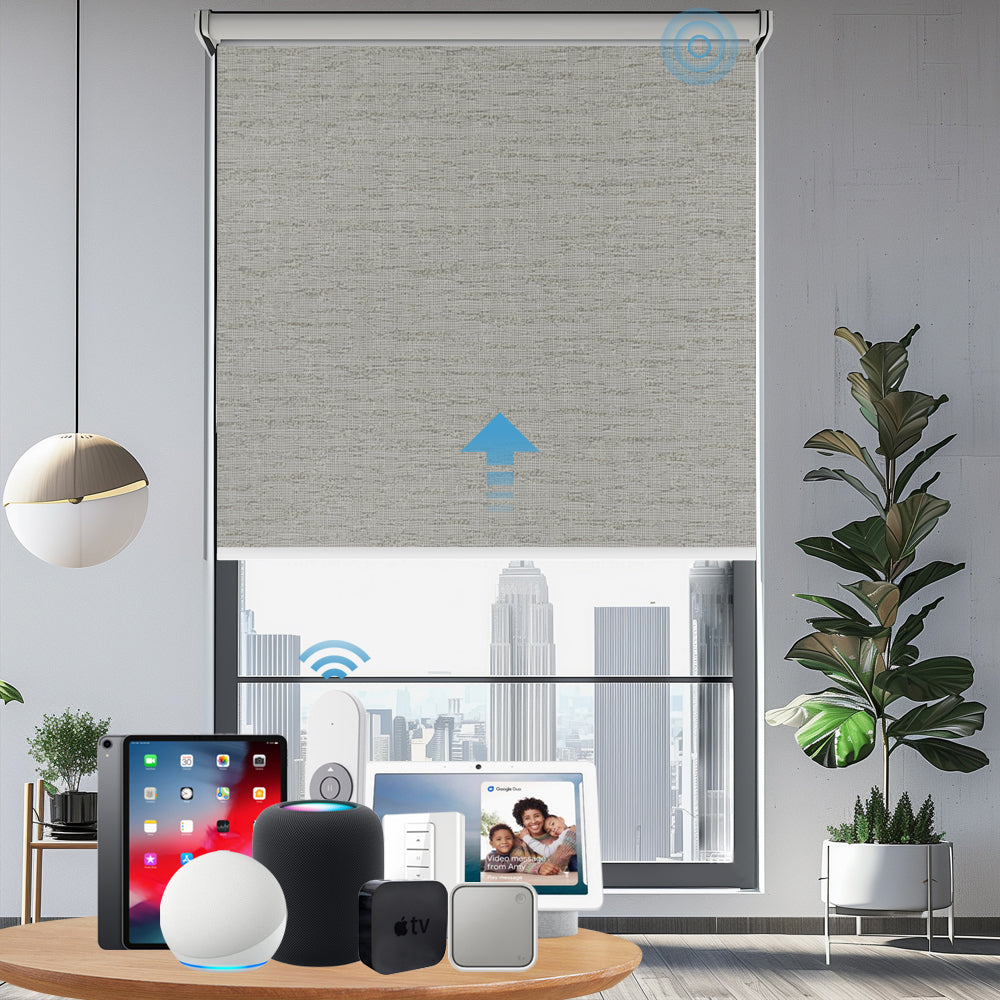SmartWave Motorized Roller Shades 100% Blackout Harbor