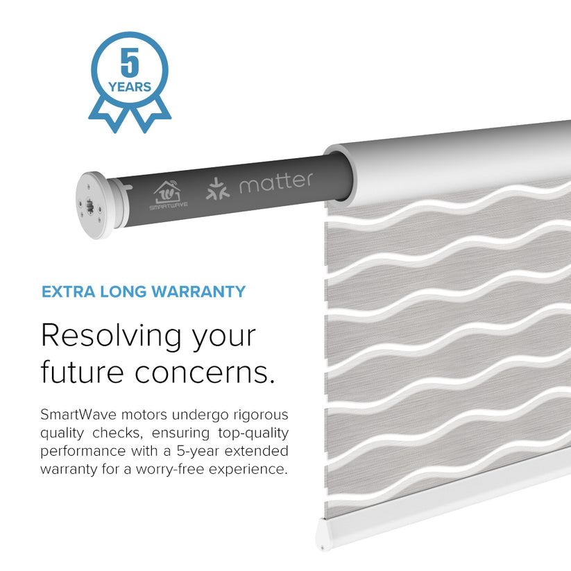 SmartWave Motorized Translucent Zebra Shades 70% Blackout 3D Artistic